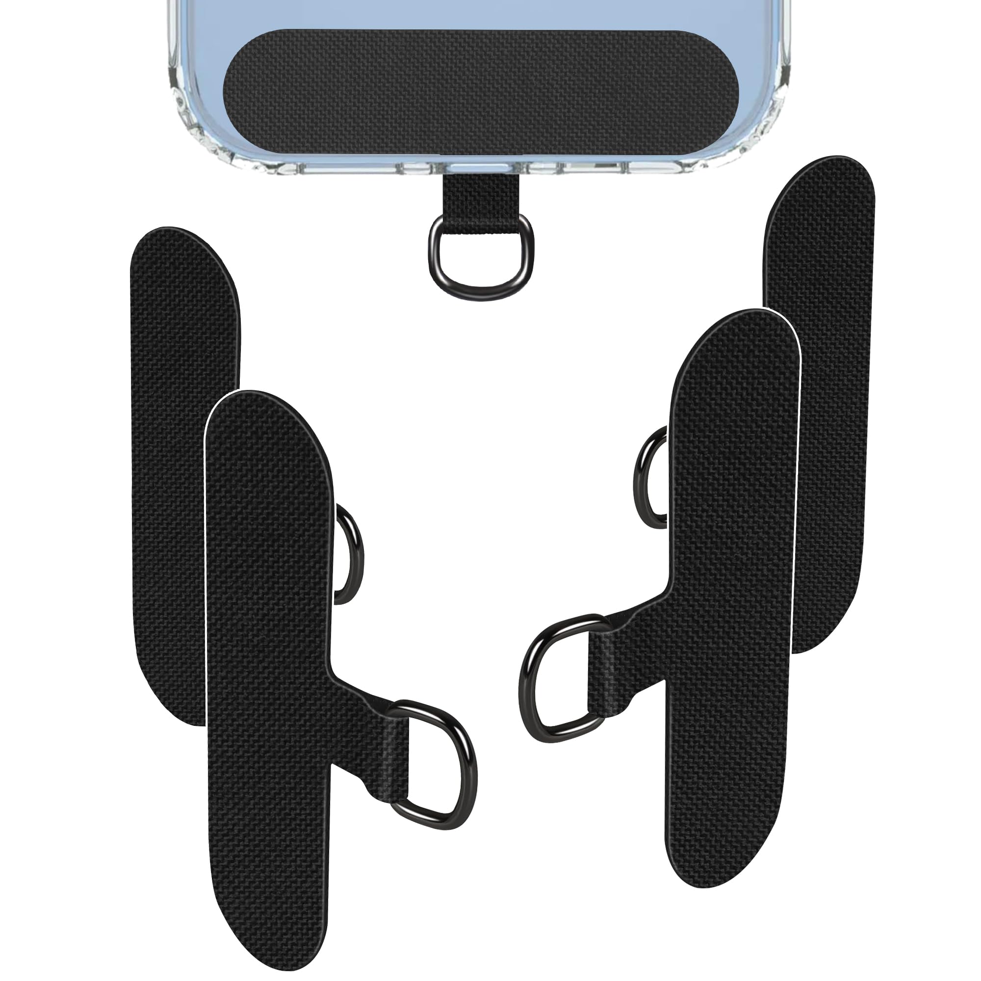 ヴィンテージ・黒黒黒黒 4枚 0・・ze:4枚lor:黒黒黒黒・ストラップホールがない機種で困っている方にお勧めます。（ihone、ony、harp 、Kyoca、Fjits、Haweiなど全機種に対応する。ご注意：ネックストラップと携帯ケ...