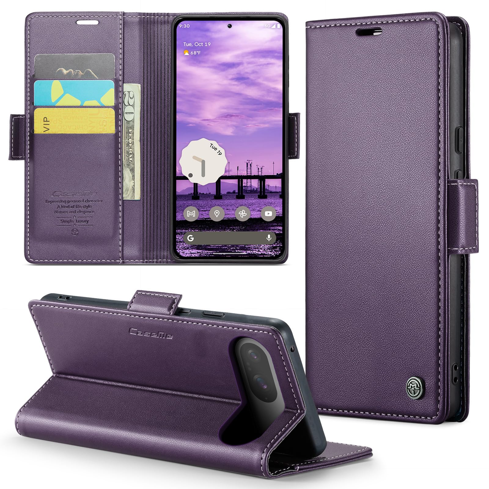 ・パープル ixel 9 / 9 ro ・・ze:ixel 9 / 9 rolor:パープル・「互換性モデル」Goole ixel 9 / 9 ro対応 カード収納 レザーケース。※ご注意：お買い求めの機種を確認してからご購入をお願いします...