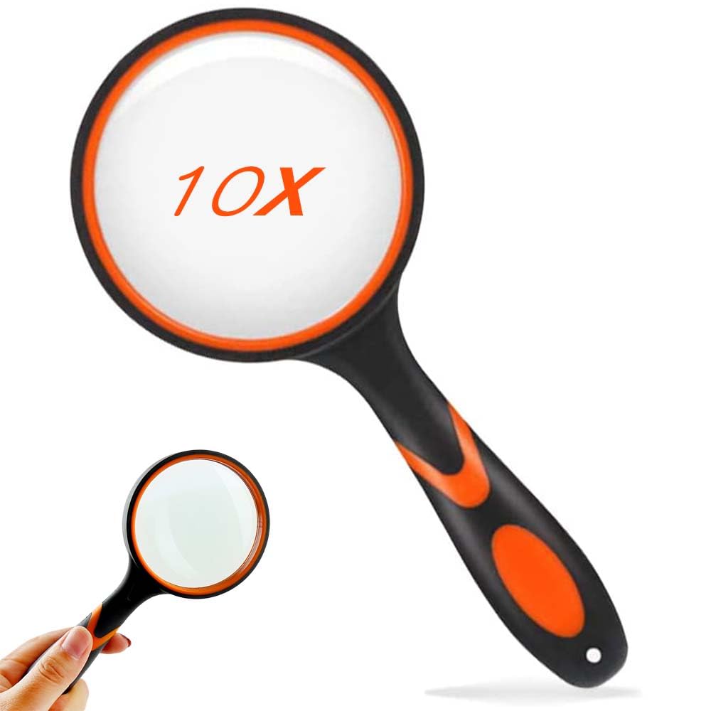 ・オレンジ oth VF8・・:オレンジ・仕様：1個 、サイズ：13.5cm*5.9cm、厚さ約15mm。・高品質な素材：ハンドルはゴム製で滑りにくく、に基づいたデザイン、レンズは光学ガラスレンズを使用。軽量で持ち運びしやすい。・10倍拡大...