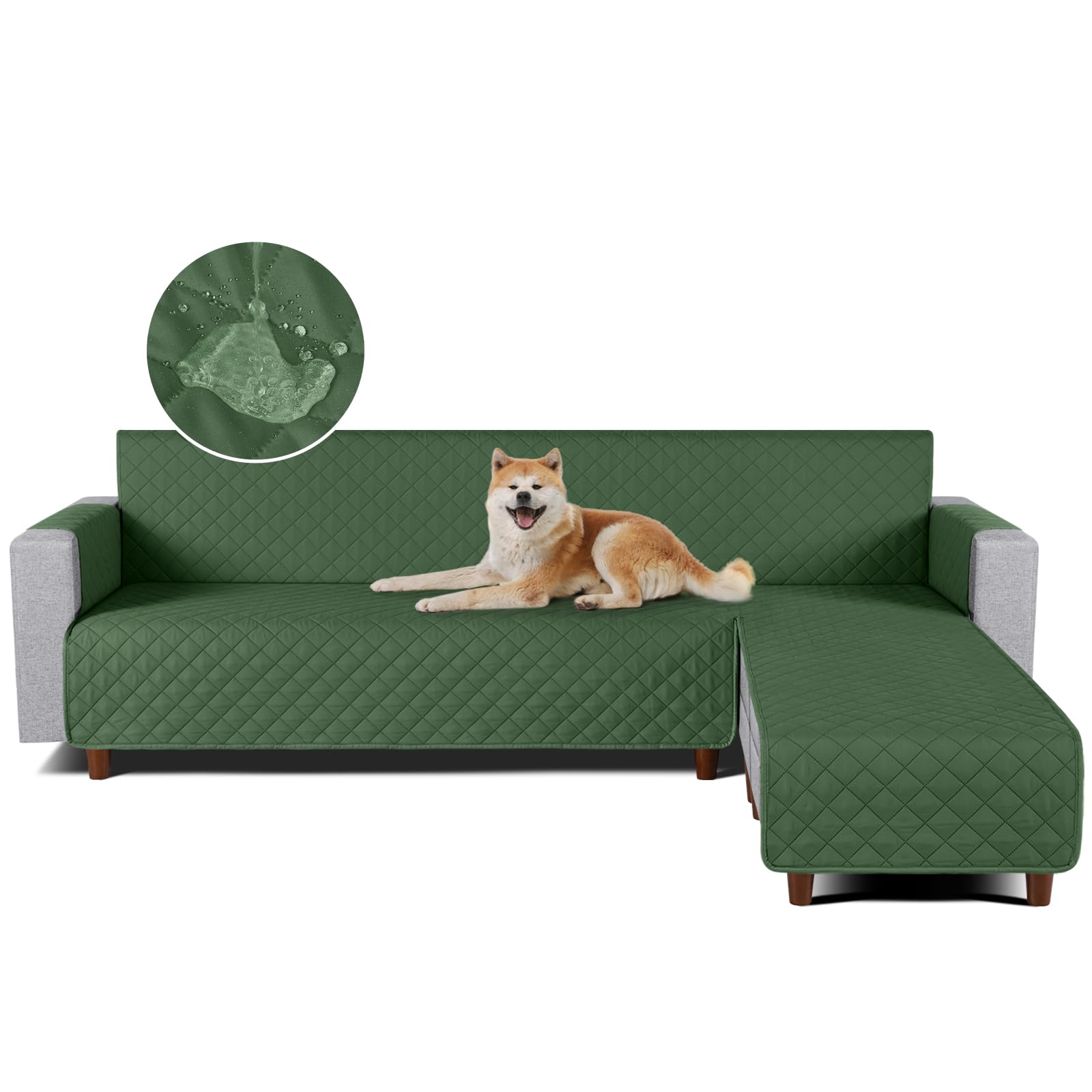 使いやすさ、取り付けやすさ、耐久性、耐水性・アルパイングリーン色 3+3人掛け chofa3+3VineGreen・・:アルパイングリーン色ze:3+3人掛け・??コンパクト サイズAOOO 防水 カウチソファカバー 3+3人掛けのサイズは...