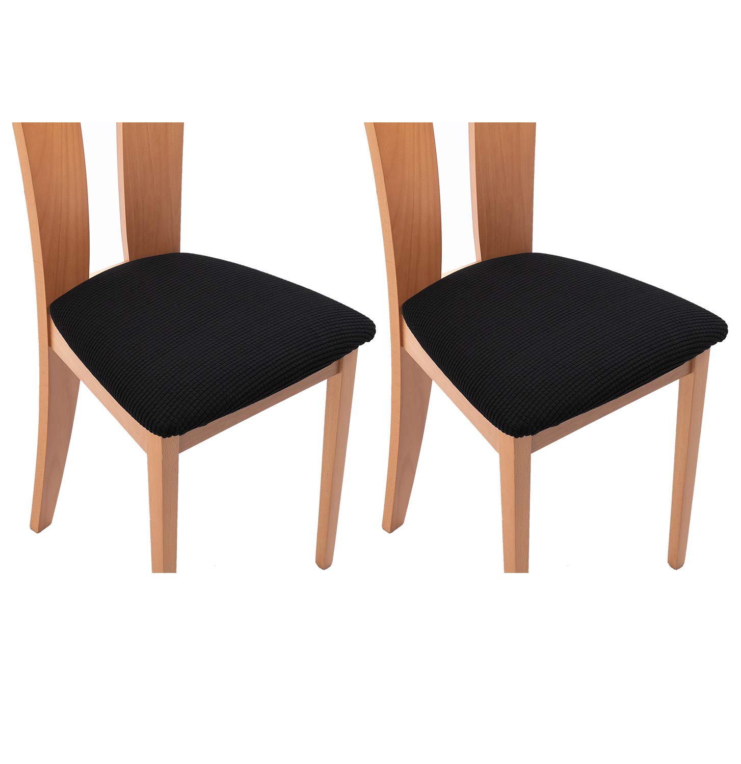 ・ブラック 2枚 ・・:ブラックze:2枚・?高品質の素材：ポリエステル85％、スパンデックス15％。 椅子のほとんどに合うように十分に伸縮性があります。・?主な機能と用途：あなたの椅子をシミ、摩耗、傷、裂けから保護するのに十分な厚さ、革製...