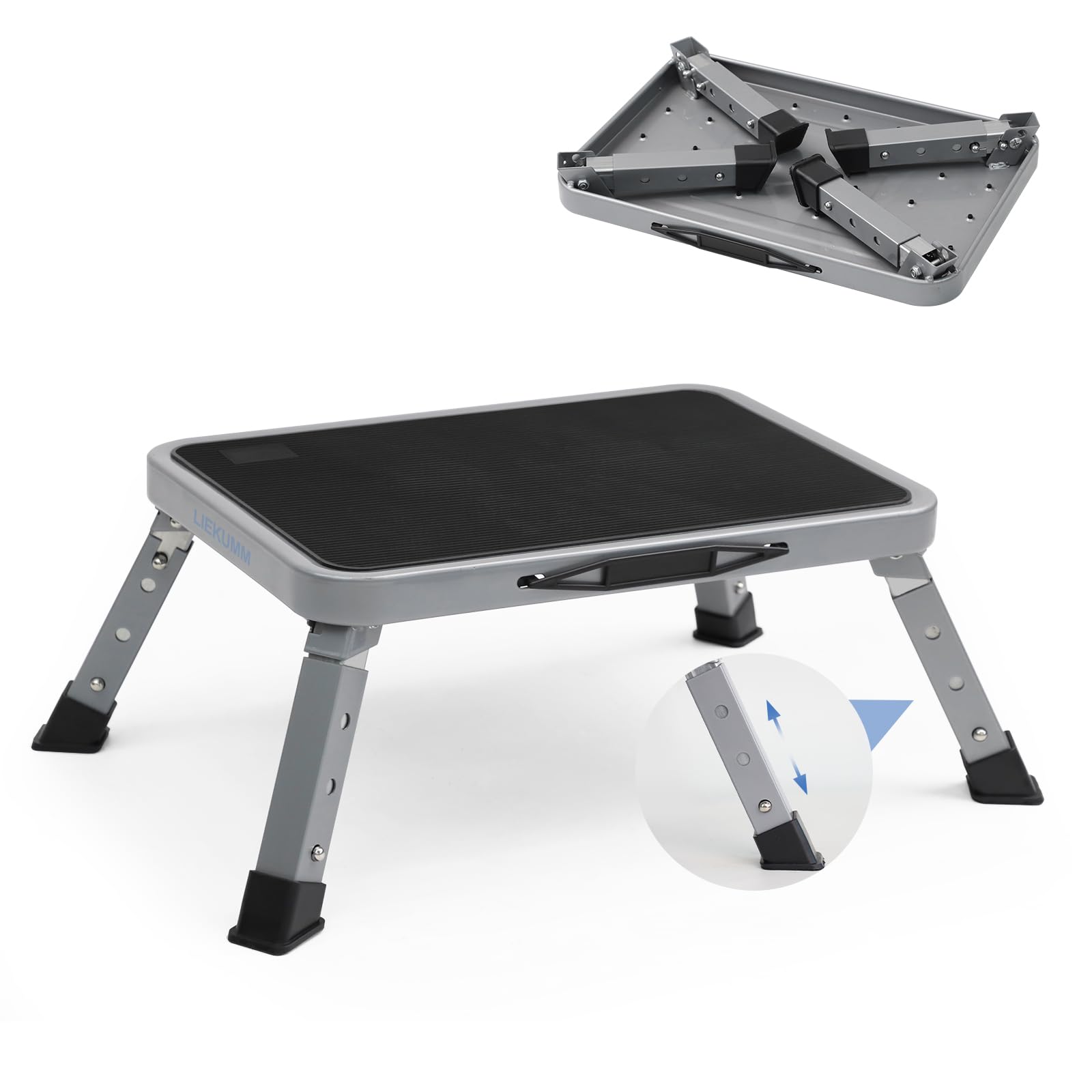 コンパクト・グレー 長さ38cm*幅26cm*高さ18.5cm R153826GYJLF・・:グレー・商品仕様踏台はサイズが長さ38cm*幅26cm*高さ18.5cmで、折畳みサイズが長さ38cm*幅28cm*高さ5cmです。一年間以内の人...