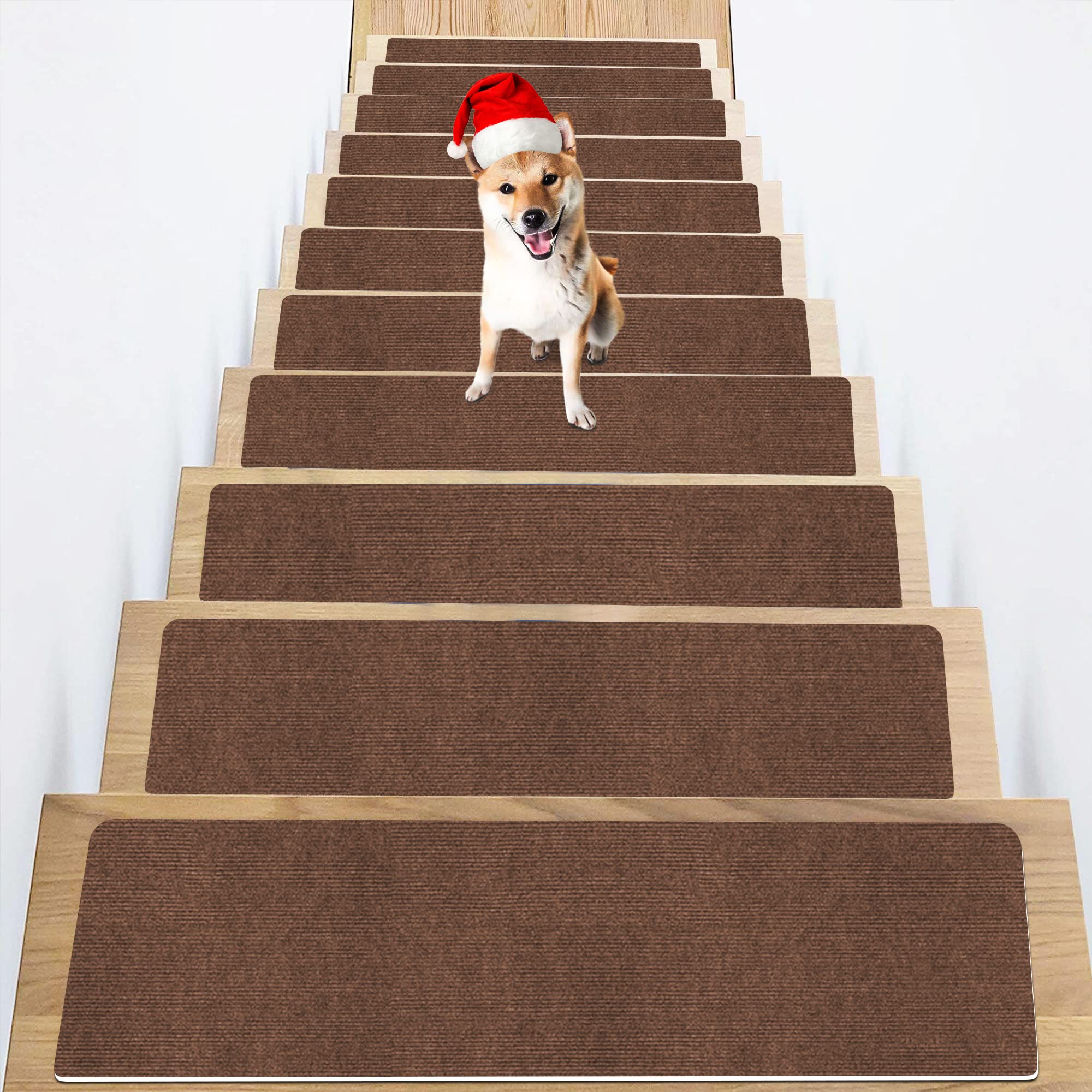 ・ブラウン ?約70×22cm・15枚組 ・・ze:?約70×22cm・15枚組:ブラウン・滑り止め保温お家は老人の子供があり、階段の上下は便利です、滑る恐れがありますか スクリュー階段の滑り止めマットとして、素足から冷たくない階段マットと...