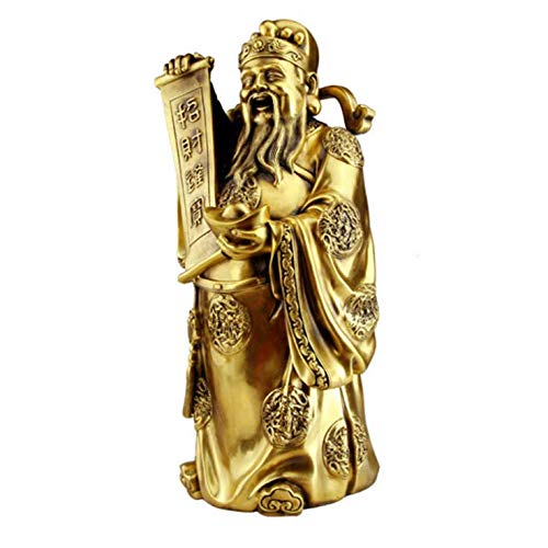 金運・ゴールド 10cm ・サイズ：10cm・素材： 銅（真鍮）製・金運を高め、財運を呼ぶ財神到（ざいしんとう）。・文の福の神は金運・財運を呼び込む風水グッツです。・天下の財宝を管理する神とされ、財宝を運んでくるといわれています。天下の財宝...