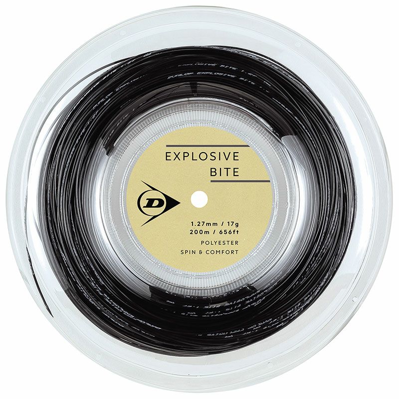 柔らかめのポリエステルを採用。 ラウンド形状に突起形状を追加することで、柔らかな打球感を確保しながら驚異的な喰いつき感を実現。 ■カラー：ブラック、イエロー ■素材：ポリエステル ■サイズ：ゲージ：1.27mm、1.32mm ■長さ：200...