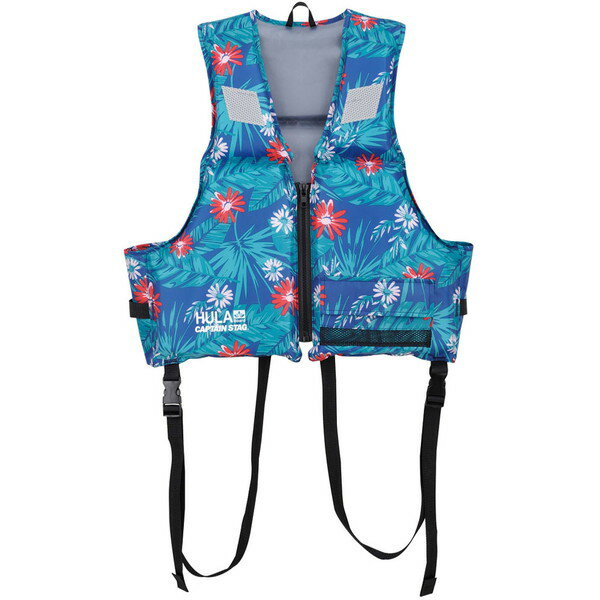 コンパクトに折り畳むことができるライフベスト。反射布付きで視認性アップ。◯ウェア素材：表面生地／ポリエステル100％、浮力材／ポリエチレンフォーム、ベルト／ポリプロピレン仕様：適応サイズ／身長150～185cm、胸囲75～105cm、体重4...