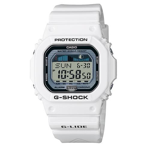 世界のトップサーファーをはじめ、エクストリーム系スポーツをサポートしているG-SHOCKのスポーツライン「Gライド」です。G-SHOCKシリーズの中でも薄型、コンパクトで装着性の高いDW-5600をベースモデルに採用。サーファー必須の機能で...