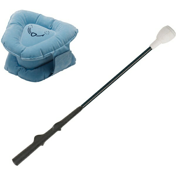 ゴルフの基礎、スイング時の両腕の理想の形“三角形”を身につける【三角形 Fit】と、藤田寛之プロおすすめボディーターンを体得できるスイング練習器具【トルネードスティック/モデルグリップ・ソフトタイプ】のセット品。◯グッズ その他本体/PVC...