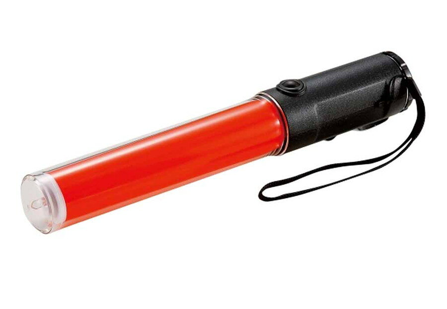 【素材・規格】 　 ●使用サイズ：（約）外径40x長さ265mm ●重量：（約）150g ●仕様：DC4．5V、単3乾電池3本使用（別売） ●電池寿命：（約）誘導灯点滅＝連続40時間、誘導灯点灯＝連続10時間、懐中電灯＝連続20時間 ●材質...