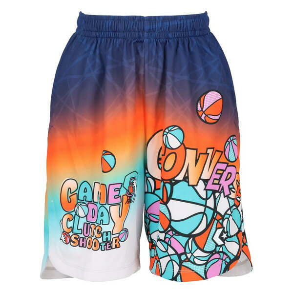 コンバースのジジュニアバスパン。グラデーションを使用したポップなグラフィック。柔らかな肌触りに吸汗速乾を兼ね揃えたスポーツ向けアイテム。 素材：ポリエステル100% 原産国：中国【02904020200000000】【03002300700...