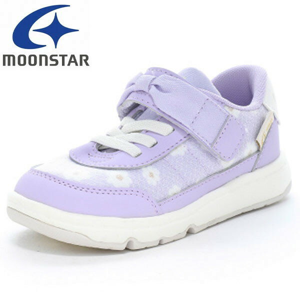 「こどもの足にいいことぜんぶ」の想いから生まれた機能シューズ「ムーンスター キャロット」のキッズシューズです。脱ぎ履きしやすいゴム紐×バンドタイプです。まるで太陽とマリアージュしたような春夏にぴったりな花柄プリントと、ブラウスの襟をイメージ...