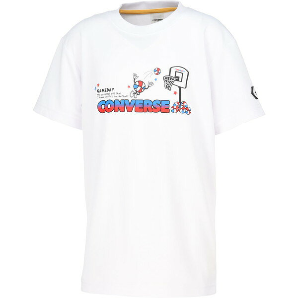 ポップなバスケットボールのグラフィックのジュニアTシャツ。柔らかな肌触りに吸汗速乾を兼ね揃えたスポーツ向けアイテム。◯半袖TシャツJRポリエステル100%140g吸汗・速乾、UV中国 【02904000000000000】【02904020...
