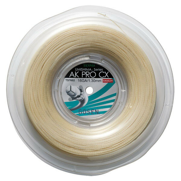 独自の海島型構造を採用。 ポリの耐久性とナイロンのホールド感を併せ持つ、新しいタイプのガット。 AK PRO 16 の側糸を一部高耐熱糸にすることにより耐久性が大幅にアップしたモデル。◯ガツト・ラバー素材：特殊海島型複合糸、高耐熱糸、特殊樹...