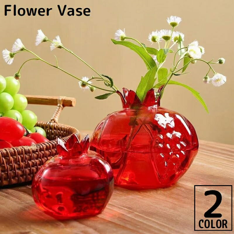 インテリアにもピッタリのオシャレなデザイン♪ ざくろ型のガラス製フラワーベースです。 フラワーアレンジメントはもちろん、リビング・玄関・寝室などのオブジェにも☆ 【サイズについて】 画像をご参照ください。 【カラーについて】 生産ロットによ...