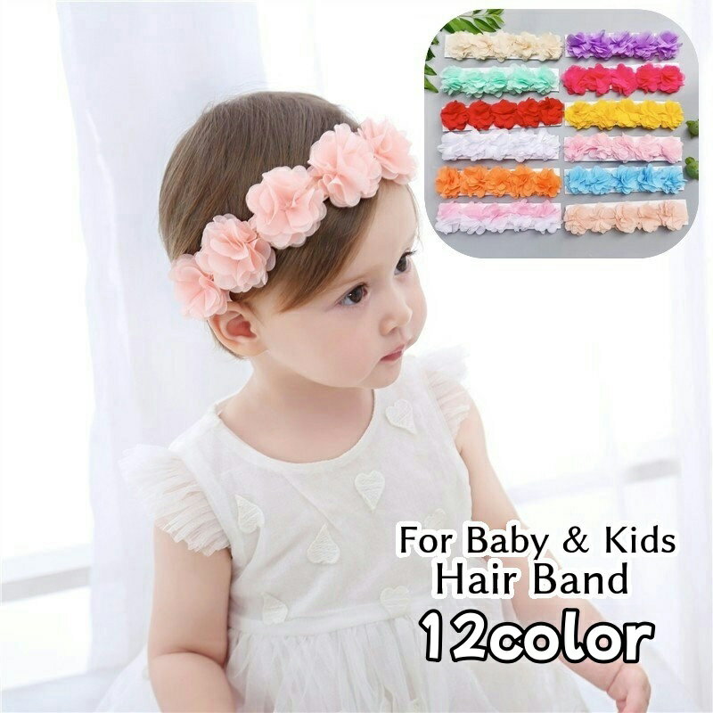 花冠のようなフラワーモチーフがかわいいベビー・キッズ用ヘアバンドです。 普段使いはもちろん、 ハーフバースデーなどの写真撮影用に、パーティーに 大活躍しそうなアイテムですね！ 【サイズについて】 画像をご参照ください。 【カラーについて】 ...