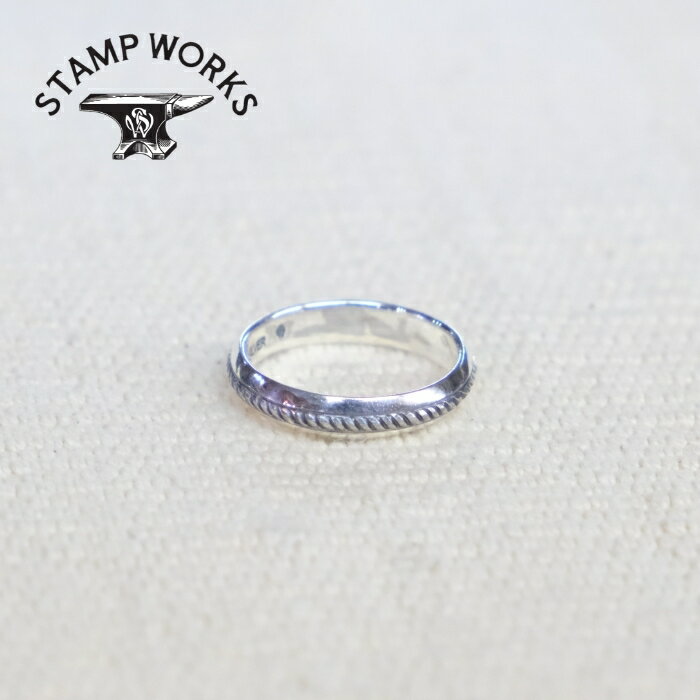 【STAMP WORKS】 ■品名： Rope Ring ■素材： SILVER925 ■サイズ： 14，19.5、27号 ■商品： ロープデザインが施されたリング。 シンプルですっきりとした仕上がりとなっております。 ※在庫切れアイテムや...