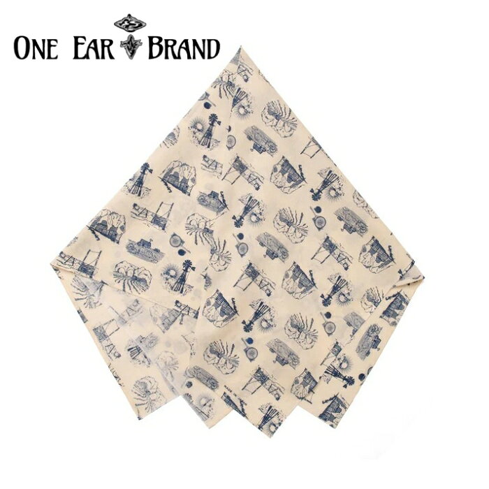 【ONE EAR BRAND】 One Ear Brandのバンダナは100%日本製です。シャトル織りのバンダナは、90cm×90cmまたは70cm×70cmの生地に両サイドの耳が付いています。縮みが生じます。また、淡色は洗濯や日光に弱いた...