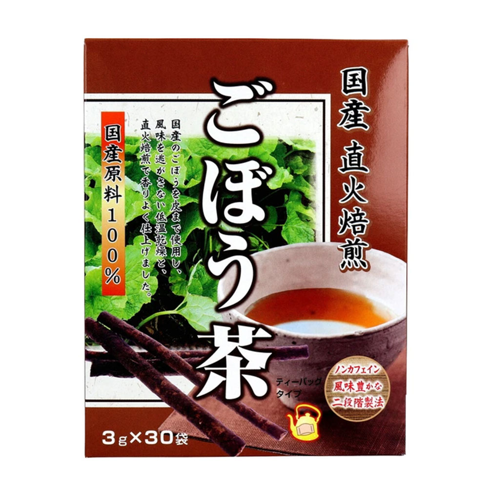 国産ごぼうを100％使用した、香ばしく風味豊かなごぼう茶です。 ごぼうの皮まで余すことなく使用し、風味を逃がさない低温乾燥と直火焙煎による二段階製法で、香り高く仕上げました。 ごぼう本来の豊かな風味と香ばしさを楽しめるため、毎日の健康習慣の...