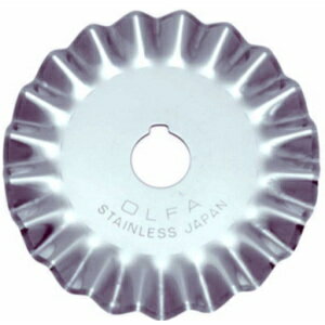 商品名 OLFA（オルファ）　円形替刃　RB45P　45ミリピンキング刃　1枚入 特　徴 セーフティーロータリーカッターL型156B用替刃。 ブリスター包装の1枚入り。 カッターナイフの専門メーカーオルファがお届けする高品質のピンキング刃。...