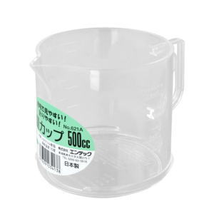 商品名 エンテック　計量カップ ［500cc］　No.621A 特　徴 ・透明で見やすい、計りやすい。 ・家庭用に、業務用に。 仕　様 ■容量：500ml ■耐熱温度：70度 ■耐冷温度：−30度 ■最低目盛り：50cc ■1目盛り：50c...