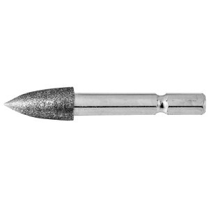 商品名 高芝ギムネ製作所　DIA T　 六角軸ロータリーダイヤモンドヤスリ【円錐タイコ】　[No.1031-3] 特　徴 電気ドリル・インパクトドリルドライバー等に取り付けてご使用下さい。 仕　様 用途：ガラス・焼入材・鉄鋼を削る、磨く、研...