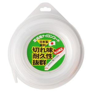 商品名 BIGMマルヤマ　ナイロンコード 2.2mm角×13m ［408221］ 特 徴 - 仕 様 ■用 途：草刈用ナイロンコード ■サイズ：2．2mm角×13m ■タイプ：角 製品基本サイズ - 重 量 - 内容量 - 成分表記 - 材...