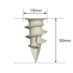 特長 石膏ボードにしっかり取り付けられる強力アンカーです。 アンカーが壁面とピッタリ合わさるので、取り付け物と壁の間に 隙間ができません。 アンカーに取り付け時に強くねじこんでもボードにギュッとくい込み、 空回りがおきません。 （かべピタミ...