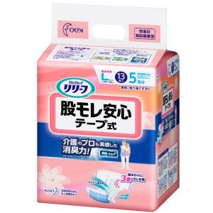 寝たままおむつを交換する方におすすめの、テープ式の紙おむつです。 品名 リリーフ 股モレ安心テープ式 Lサイズ ［13枚入］ 特長 リリーフだけの3重のモレ対策で、尿や軟便の股モレを徹底ガード！ 1．内側の立体ギャザーでせき止める！ 2．脚...