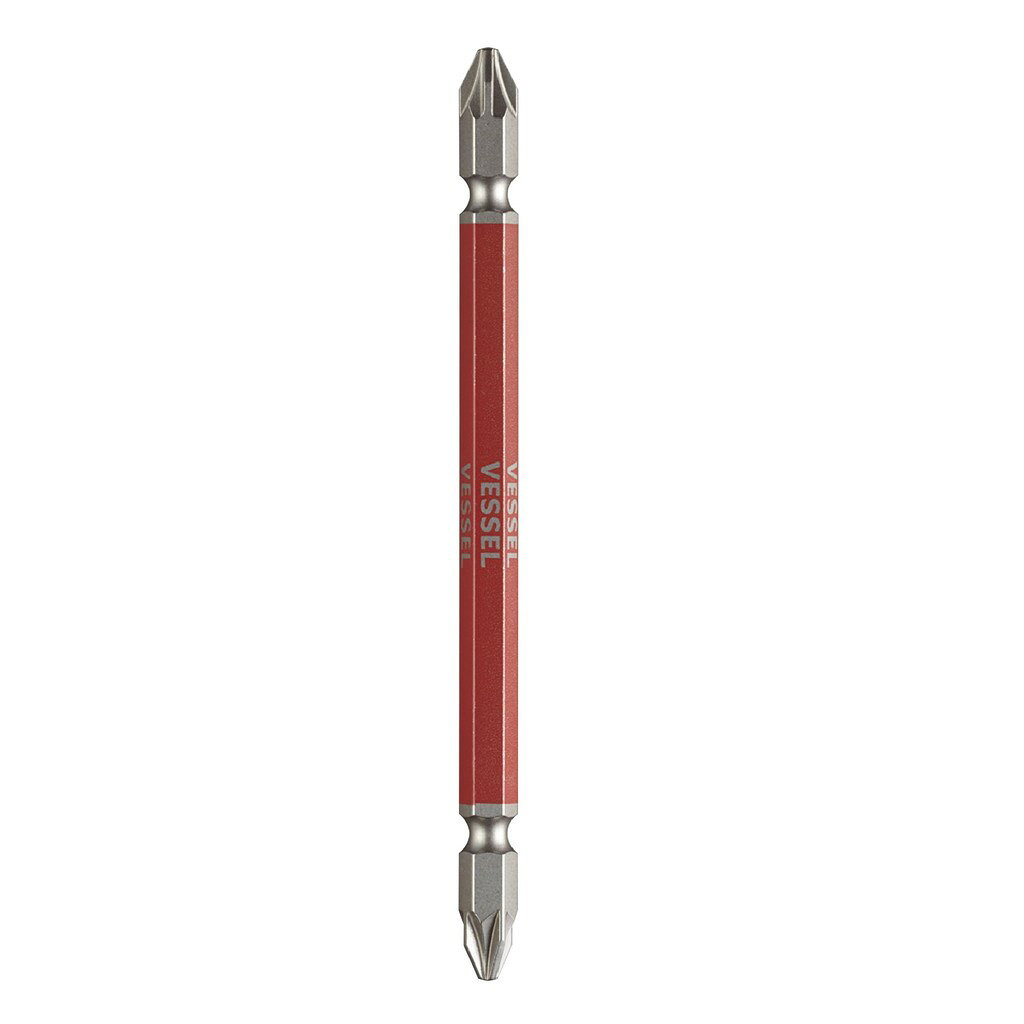 仕様用途：ポジドライブ専用ビット先端サイズ：PZ2全長：110mm六角軸対辺：6．35mm（インパクト対応）両頭　マグネット付18V対応最高硬度：HRC62 製品サイズ(mm)縦×横×高さ：6×110×6 製品重量(g)26 生産国日本 最...