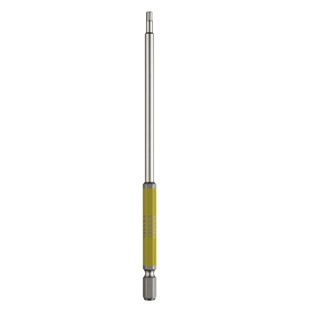 仕様用途：六角穴付ボルト、六角穴付止めネジ用先端（対辺）サイズ：3．0mm全長：150mm六角軸対辺：6．35mm（インパクト対応）片頭　マグネット付18V対応最高硬度：HRC62 製品サイズ(mm)縦×横×高さ：6×150×6 製品重量(...