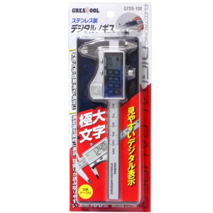 仕様 全長:約170mm 重量:約98g 測定範囲:0.01〜100mm 使用電池:酸化銀電池SR44×1個 収納ケース付 材質:本体/ステンレススチール(SUS420J2)、表示部/ABS樹脂 異常表示のリセット:一度電池を取り外して30...