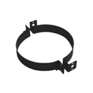 仕様 対応径:φ150mm(φ106二重煙突) 金具幅:29mm 材質:本体(ステンレスSUS430)、ビス(ユニクロメッキ) 板厚:1.2mm 塗装:黒耐熱 商品説明 支え脚の取付や、煙突の接続強化に使用する固定リングです。 締め付けビス...