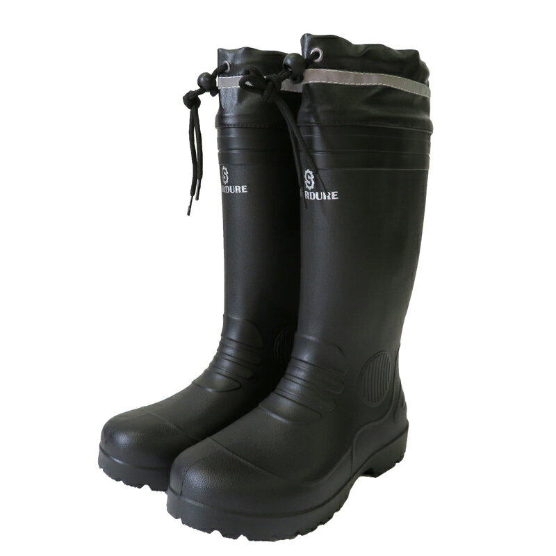 仕様 サイズ:Lサイズ 26cm 色:ブラック 材質:本体/合成ゴム・EVA、カバー部/PU合成皮革、インソール/EVA・ポリエステル 重量:約960g 原産国:中国 商品説明 従来の当社超軽量長靴より約25％軽くなりました。 温度50℃ま...