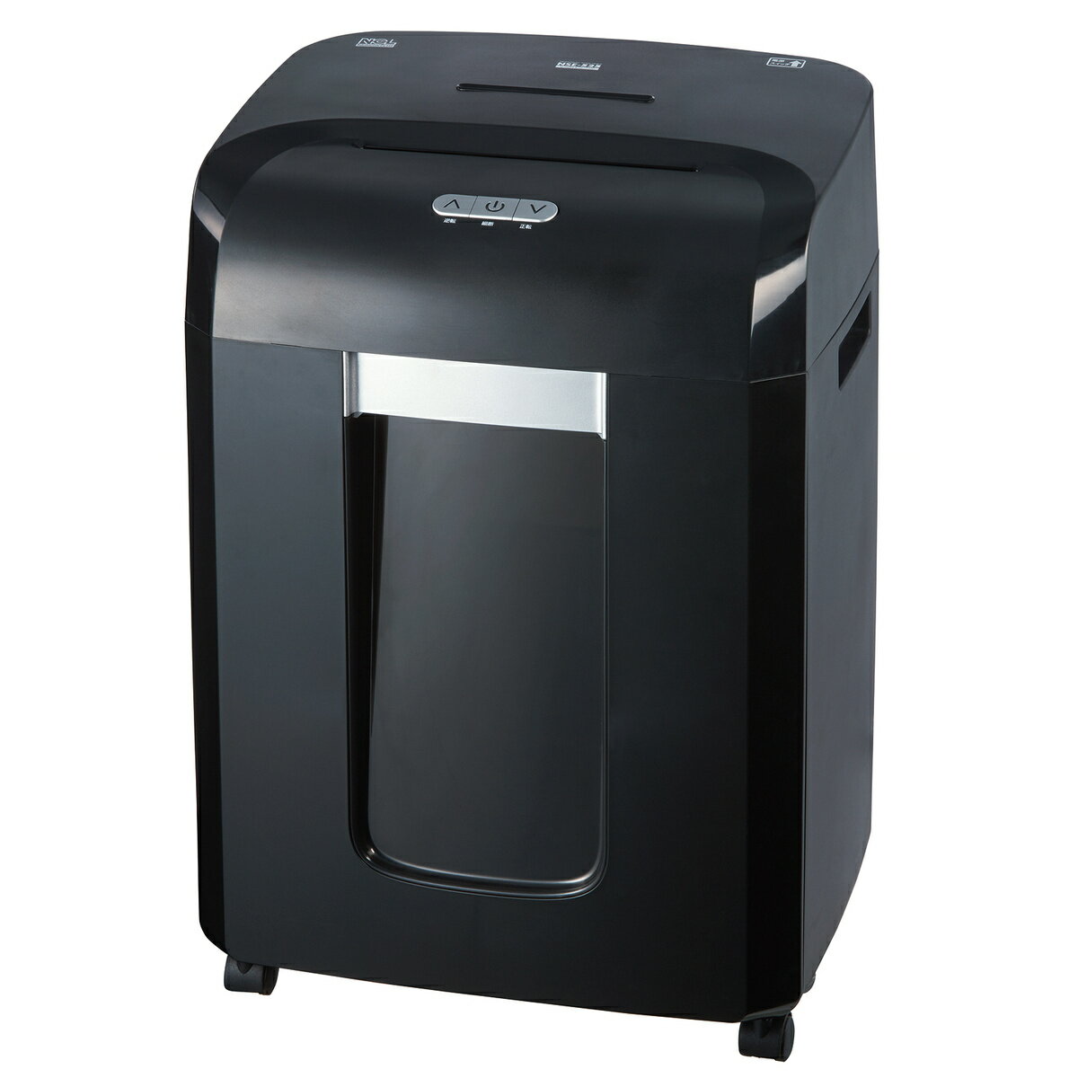 仕様 投入幅:紙/220mm(A4対応) CD・カード/124mm 細断形状:紙/クロスカット CD・カード/4分割 細断寸法:約4×35mm 最大細断枚数:紙/24枚(A4上質紙64g/m2)※郵便はがき/1枚(厚み0.2mmまで) CD...