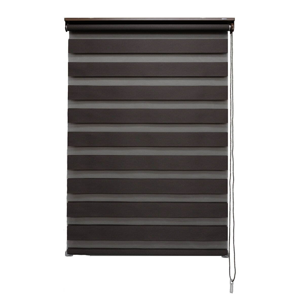 仕様 寸法：W90×H200cm 付属品：ブラケット×2個、取付けネジ×2本、カーテンレール用取付け金具×2個 商品説明 スクリーンはベーシックなチョコレートカラー。 2重のスクリーンで自在に光の量を調整可能。 付属のカーテンレール取付金具...