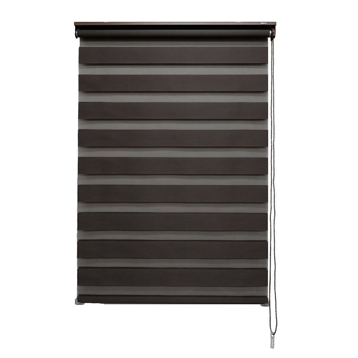 仕様 寸法：W130×H200cm 付属品：ブラケット×2個、取付けネジ×2本、カーテンレール用取付け金具×2個 商品説明 スクリーンはベーシックなチョコレートカラー。 2重のスクリーンで自在に光の量を調整可能。 付属のカーテンレール取付金...