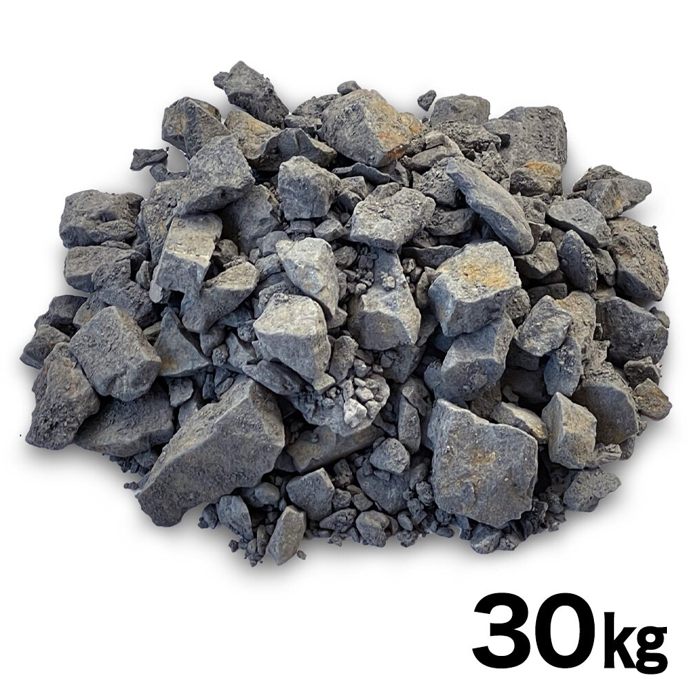 仕様 荷姿:約15kg袋入 ×2個 素材:天然石 形状:砕石 大きさ:0~60mm程度バラツキ有 1m×1m×4cm厚(0.04m3=40リットル)の使用量目安:75~105kg 1m×1m×10cm厚(0.1m3=100リットル)の使用量...