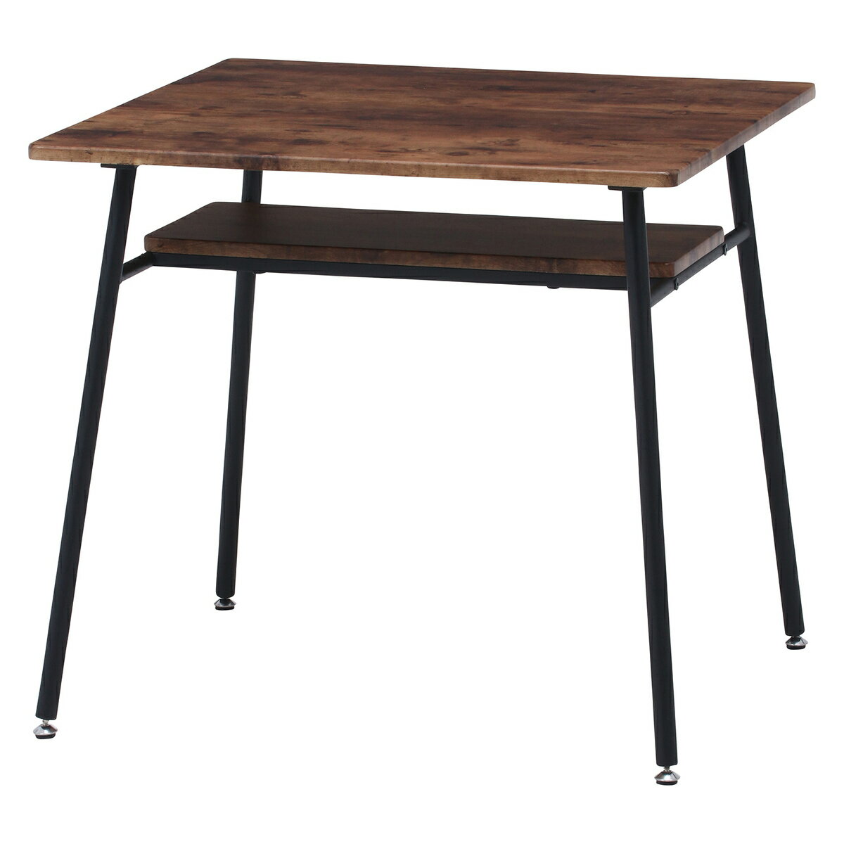 仕様 カラー:ブラウン/ブラック 製品サイズ:幅750×奥行750×高さ700mm 耐荷重:天板15kg、棚板5kg 材質:甲板の表面材/合成樹脂化粧繊維板、構造部材(フレーム)/金属(鋼)、表面加工(フレーム)/エポキシ樹脂塗装 お客様組...