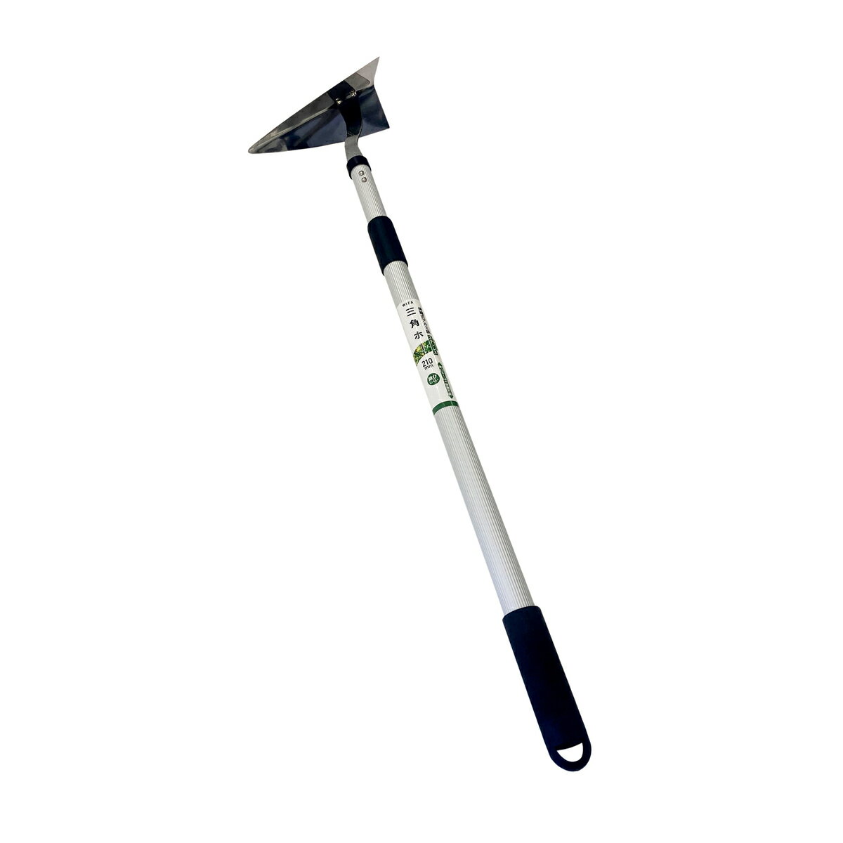 仕様 刃幅(約):210mm 全長伸縮長(約):870~1,390mm 付属:クリアカバー 製品重量(g) 692 商品説明 サビにくいステンレス製の三角ホ—。 軽くて使いやすいアルミパイプ柄。 柄は伸縮できるので、作業しやすい長さに調整で...