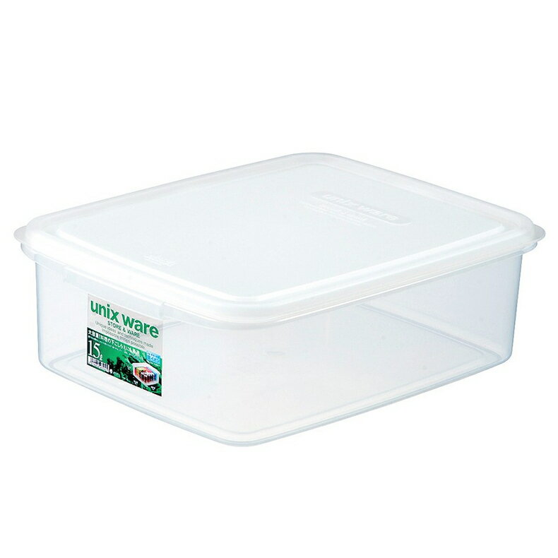 仕様 容量:15L 材質:本体/ポリプロピレン 製品サイズ(mm) 幅×奥行×高さ:332×422×141 製品重量(g) 921 商品説明 大容量サイズの保存容器。 油汚れもサッと洗える防汚加工。 Ag+配合で抗菌。 ※品質向上のため予告...