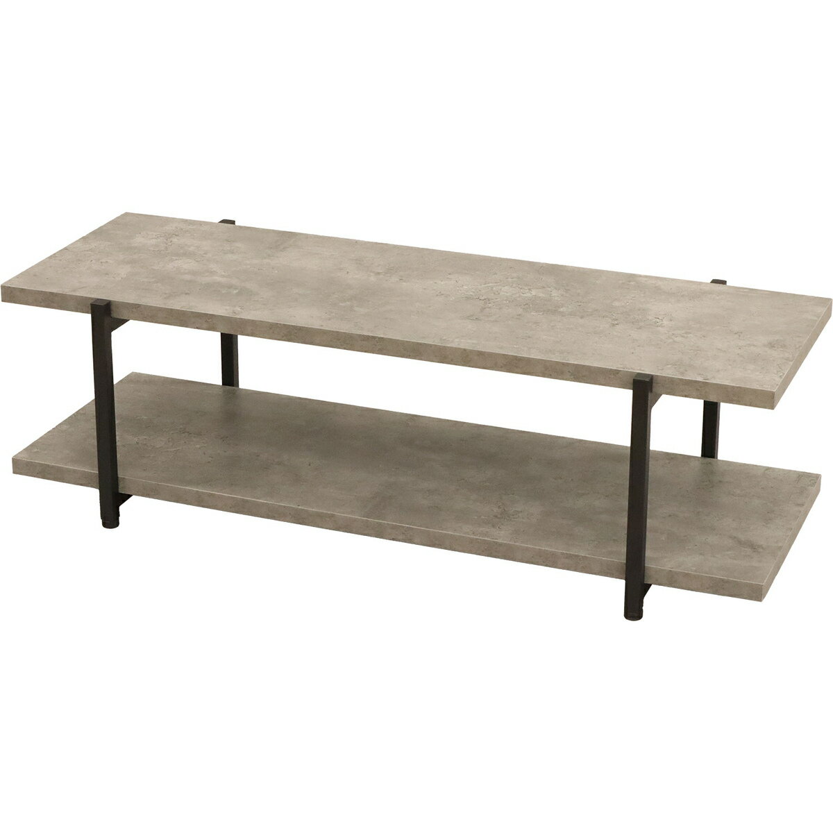 仕様 商品サイズ(約):幅1050×奥行403×高さ320mm、天板・棚板厚さ25mm 耐荷重:天板40kg、棚板40kg 付属品:六角レンチ、ボルト小×10、ボルト大×4 材質:天板,棚板/合成樹脂化粧繊維板(メラミン)、脚,金属/銅(粉...