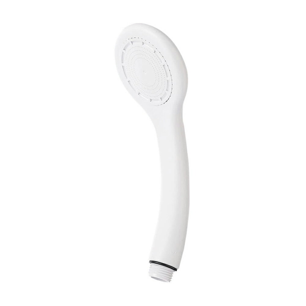 仕様 色:マットホワイト 使用水圧:0.05MPa(流動圧)~0.75MPa(静水圧) 最高使用温度:約60度 材質:プラスチック アガプター3種付 商品説明 軽くて持ちやすいシャモジ型のかわいいシャワーヘッドです。 取付け工具不要。くるっ...