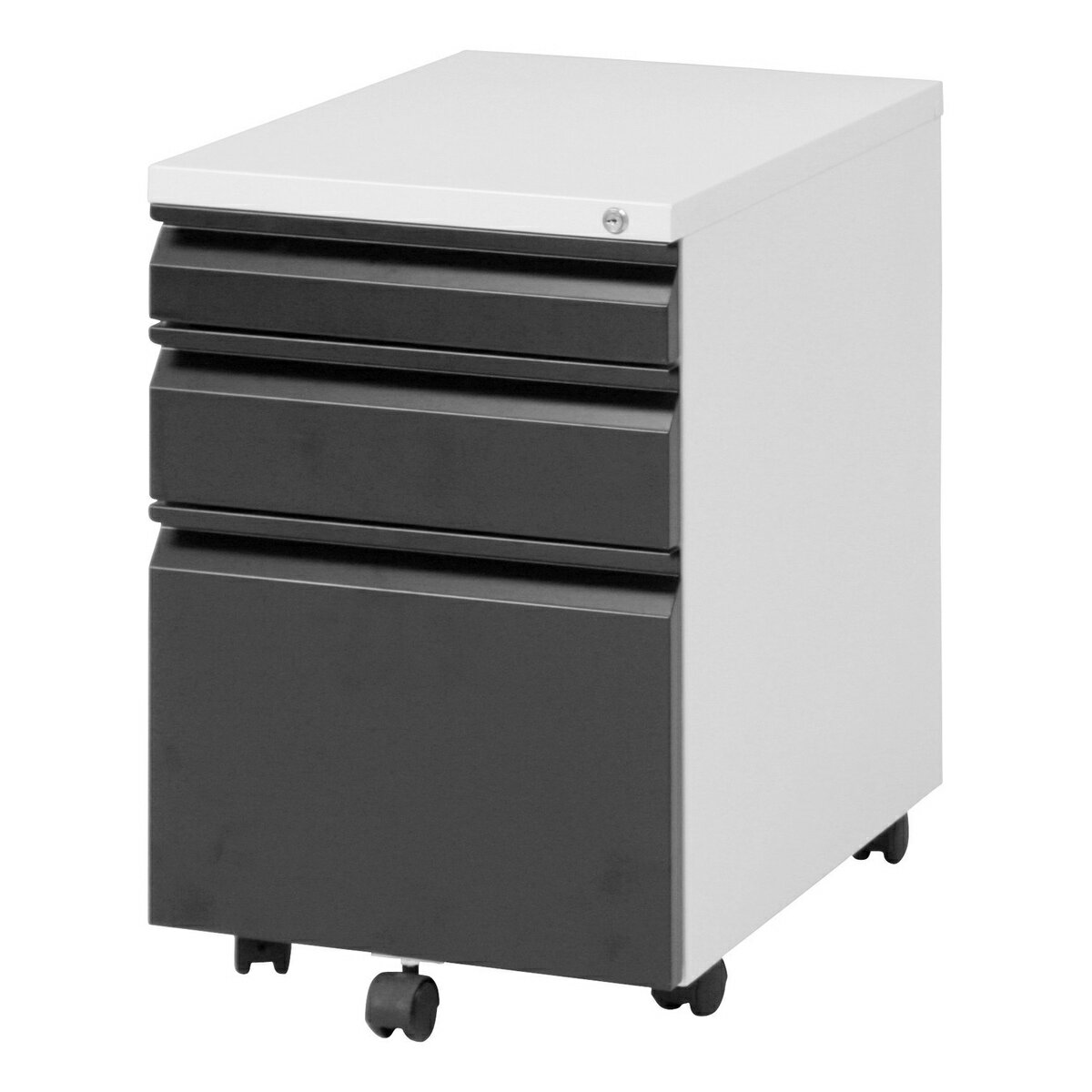 仕様 カラー:ブラック 製品サイズ:幅395×奥行550×高さ605mm 耐荷重(引出1杯):3kg 引出有効内寸(上段):315×420×65mm 引出有効内寸(中段):315×420×100mm 引出有効内寸(下段):315×420×2...