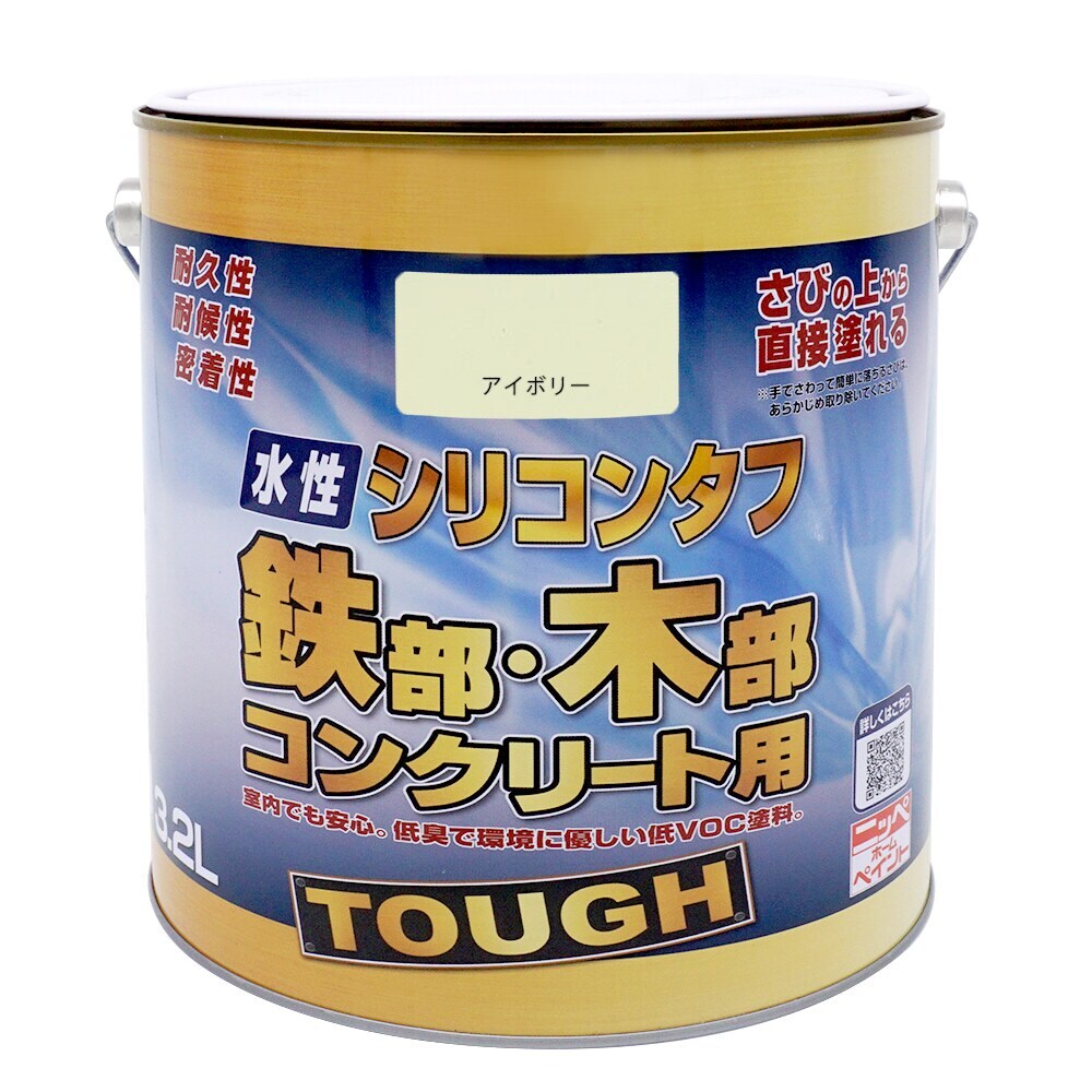 仕様 容量:3.2L 塗り面積(1回塗り):約22~32平方メートル(タタミ約16枚分) 乾燥時間:夏(30℃)/約1時間、冬(10℃)/約2時間 塗り重ね可能時間:夏/2時間以上の乾燥、冬/4時間以上の乾燥 性質:水性 使用場所:屋内外 ...