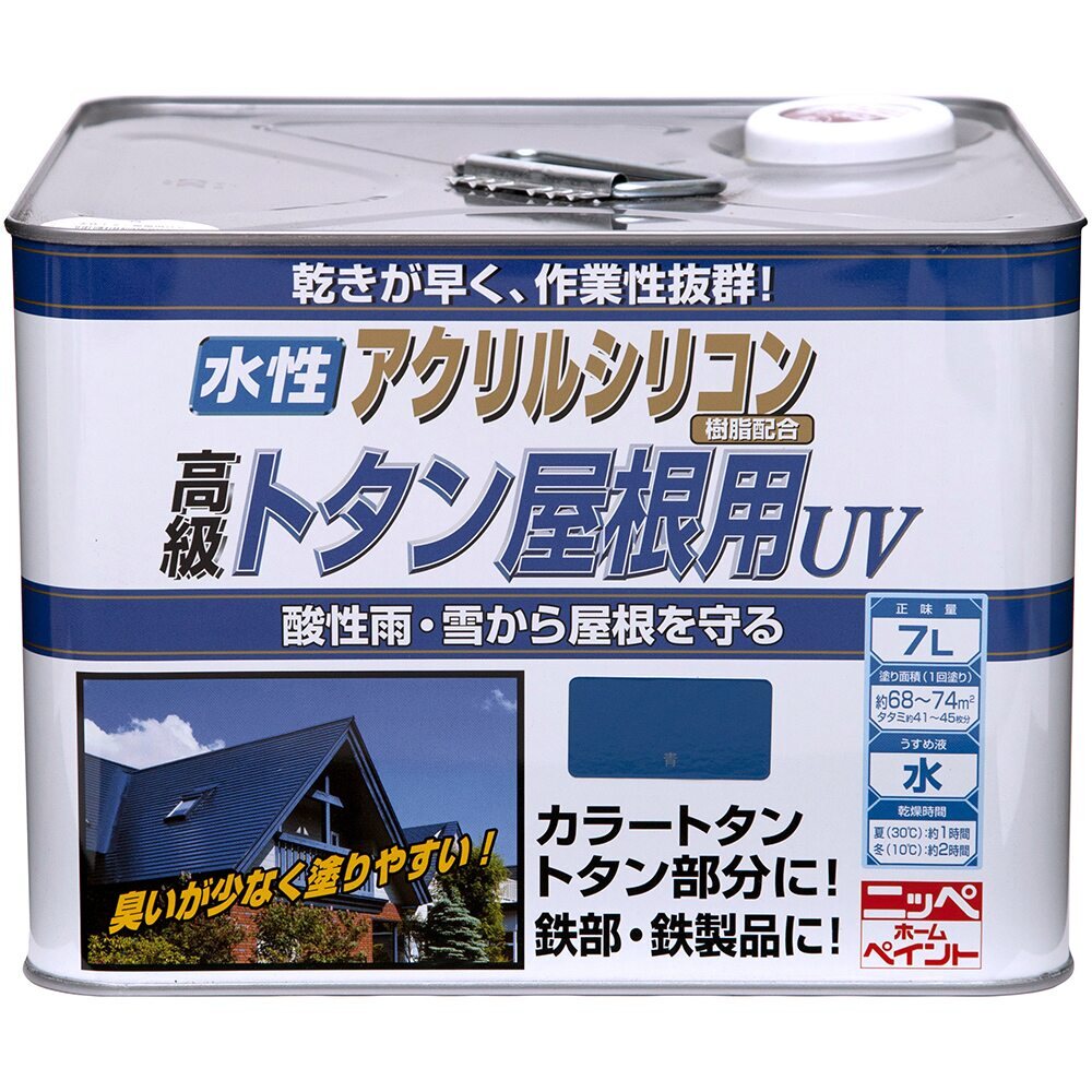 仕様 容量:7L 塗り面積(1回塗り):約68~74平方メートル(タタミ約41~45枚分) 乾燥時間:夏(30℃)/約1時間、春・秋(20℃)/約1時間30分、冬(10℃)/約2時間 塗り重ね可能時間:夏/2時間以上の乾燥、冬/4時間以上の...