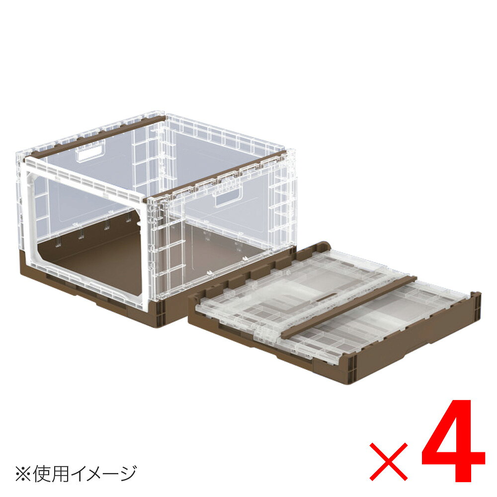 仕様 外寸(mm):550×550×364 内寸(mm)/有効内寸(mm):524×515×349/524×515×331 開口サイズ(mm):245×420 折り畳み時全高(mm):85 色名:透明/ブラウン 色コード:TMBR 材質:P...