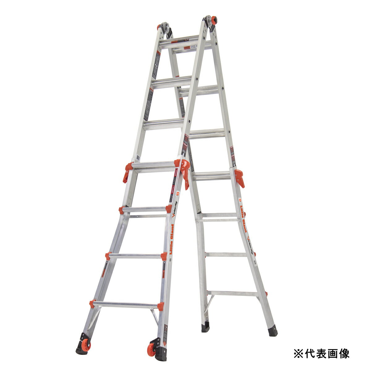 仕様 製品サイズ(約):幅0.6×奥行0.77-1.2×高さ1.05-1.63m 有効高さ:0.60-1.19m はしご時長さ:2.40-3.35m 踏ざん踏面幅:外はしご25mm 内はしご37mm 最大使用質量:135kg ANSI(Ty...
