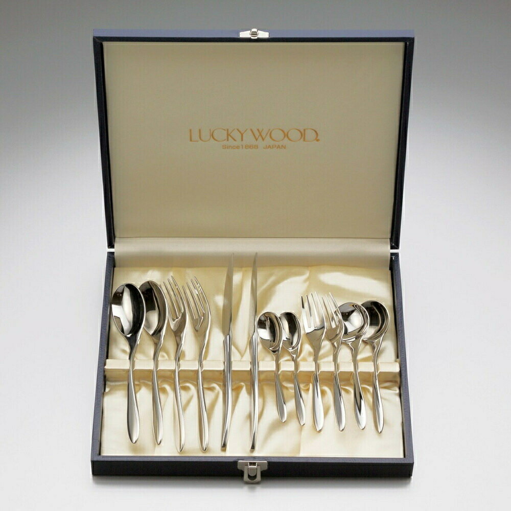 仕様 内容:デザートスプーン×2本、デザートフォーク×2本、デザートナイフ×2本、ティースプーン×2本、ケーキフォーク×2本、ブイヨンスプーン×2本 材質:18-10ステンレス(デザートナイフのみ:13クロムハイカーボンステンレス)ミラー仕...