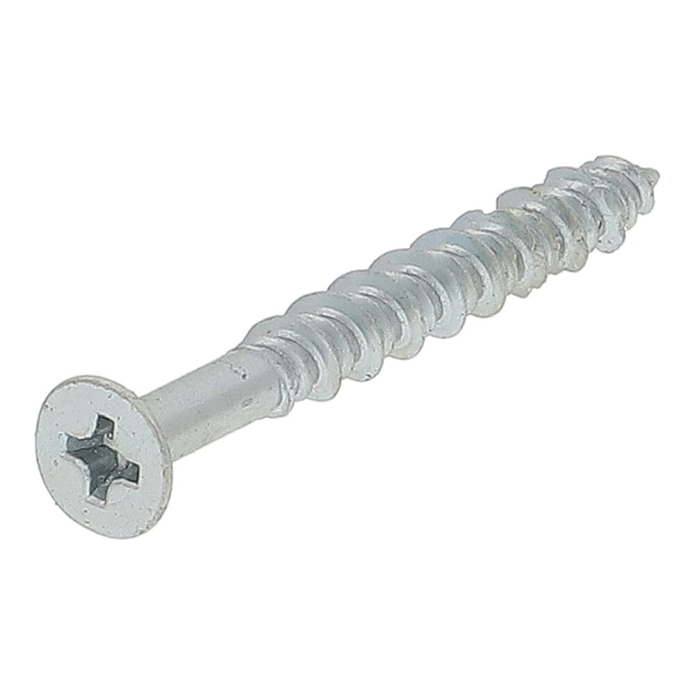仕様 入数:100本 ネジの呼び:4mm ねじ部長さ:29mm 頭部径:ナット二面幅:7mm 頭部形状:サラ頭 材質:スチール製 シルバービック処理 商品説明 プラグ不要のため、穿孔径は小径でよいです。 高いねじ山と低いねじ山の両機構で相手...