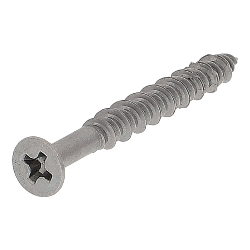 仕様 入数:100本 ネジの呼び:4mm ねじ部長さ:29mm 頭部径:ナット二面幅:7mm 頭部形状:サラ頭 材質:ステンレス製 商品説明 プラグ不要のため、穿孔径は小径でよいです。 高いねじ山と低いねじ山の両機構で相手材にしっかりと固着...